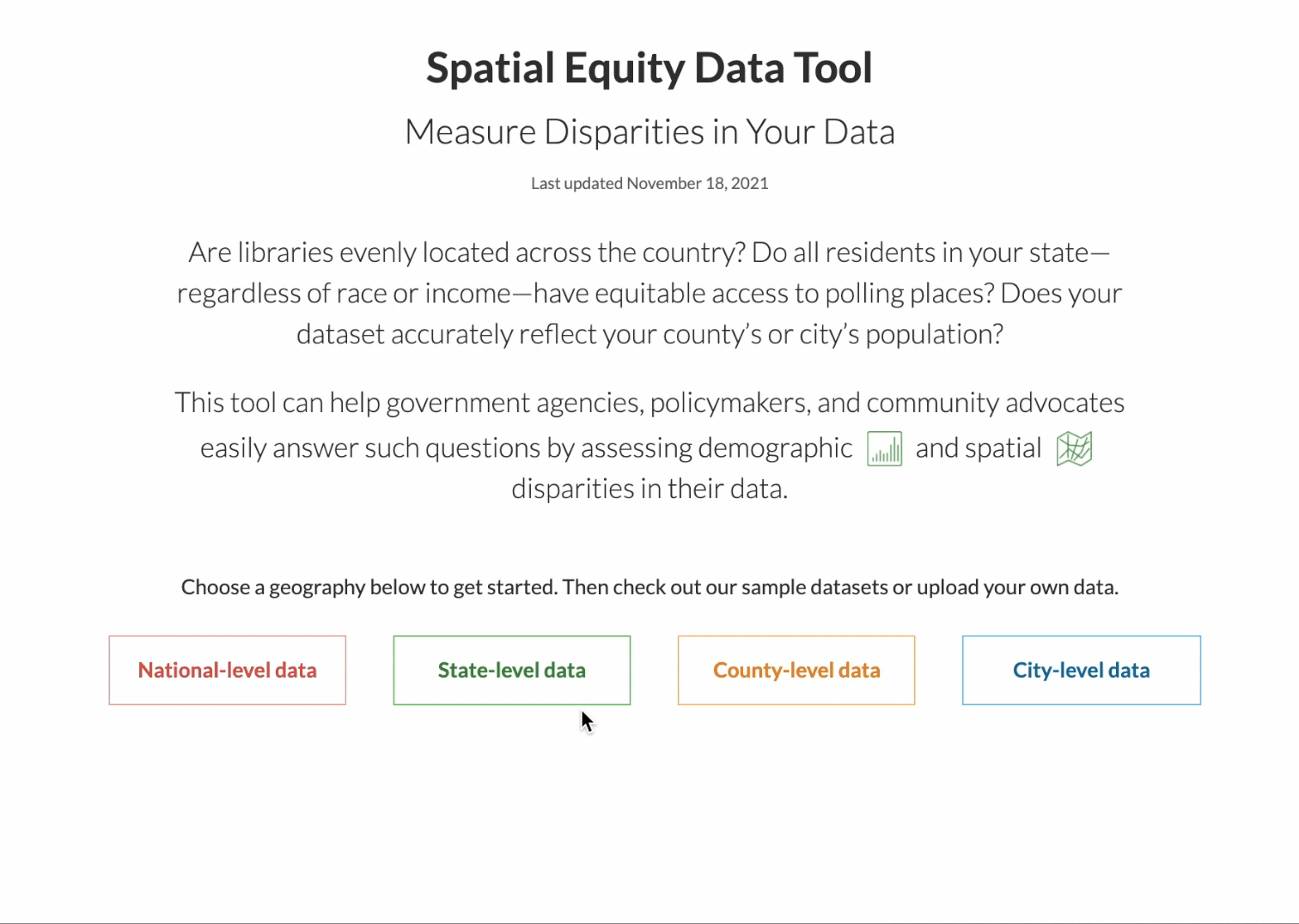 Introducing the Spatial Equity Data Tool Version 2 | Urban Data Catalog